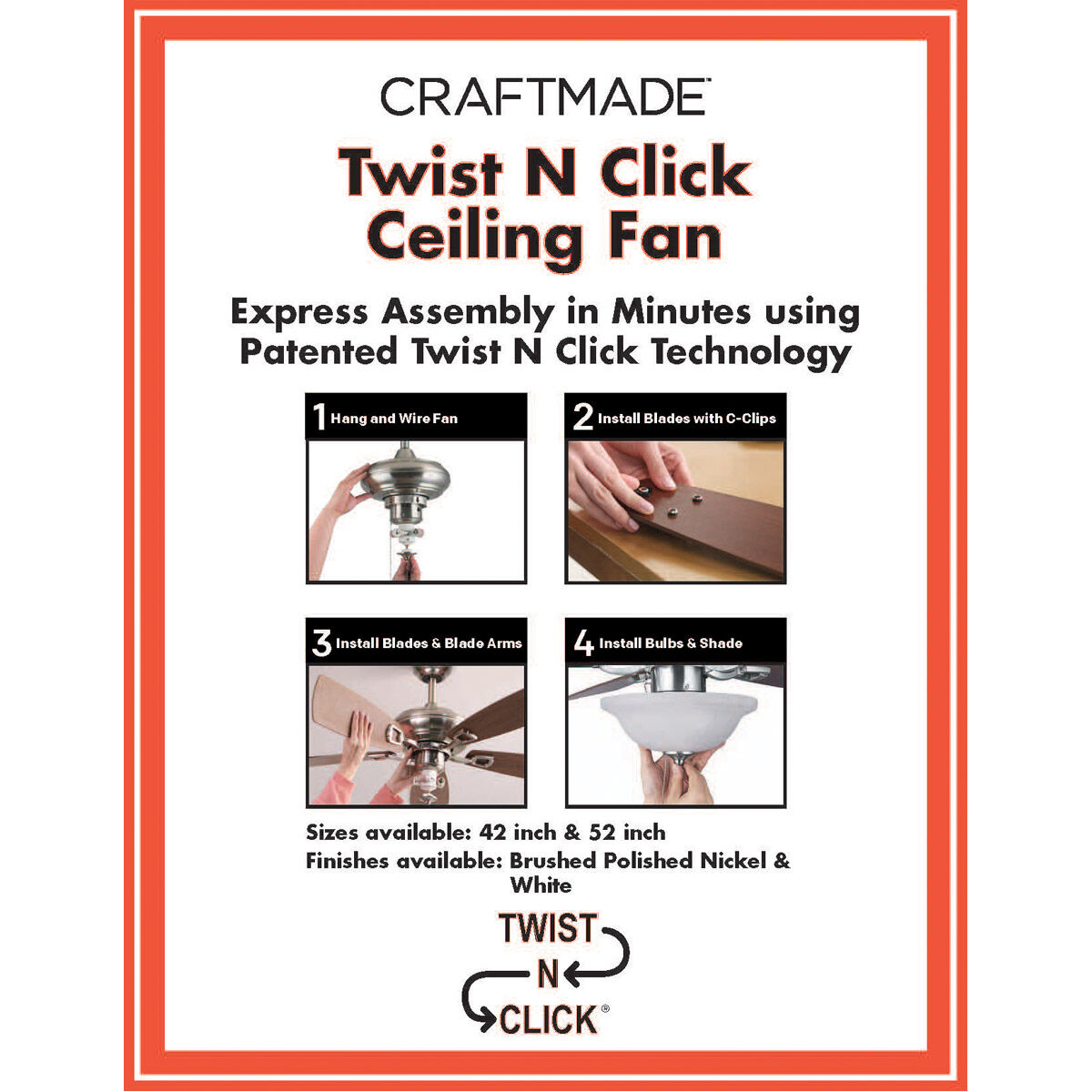Craftmade Ceiling Fan Installation Manual | Shelly Lighting